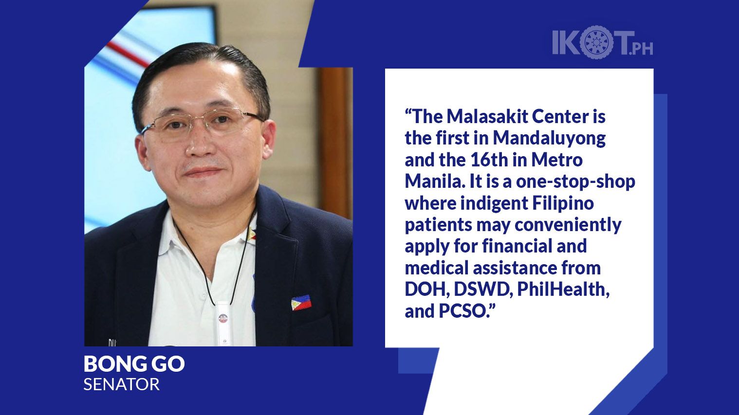 85TH MALASAKIT CENTER OPENS IN MANDALUYONG – GO — IKOT.PH