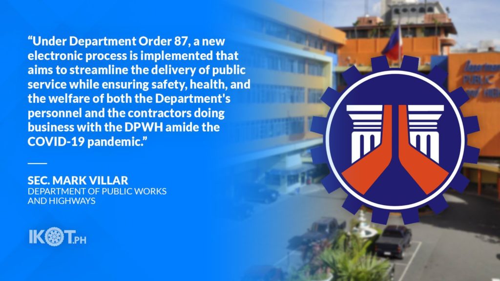 PROCUREMENT OF DPWH CONTRACTS NOW ONLINE – VILLAR — IKOT.PH