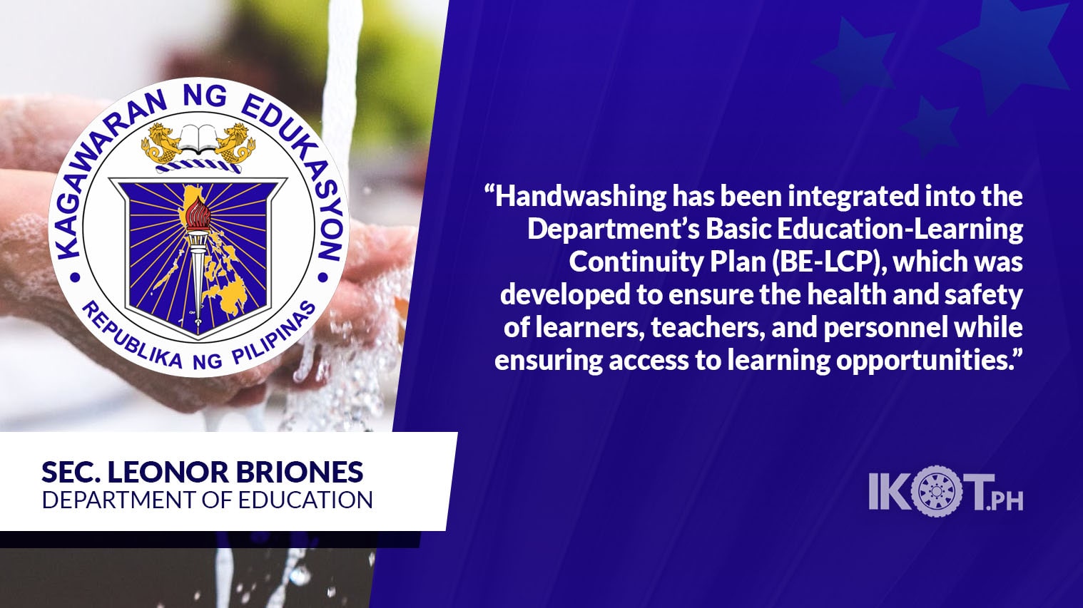 DEPED, DOH, UNICEF MARK GLOBAL HANDWASHING DAY — IKOT.PH DEPED, DOH, UNICEF MARK GLOBAL HANDWASHING DAY — IKOT.PH