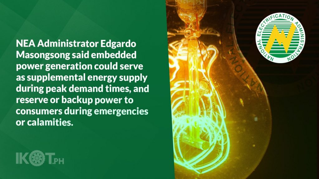 NEA TO COOPS: INVEST IN EMBEDDED POWER GENERATION — IKOT.PH