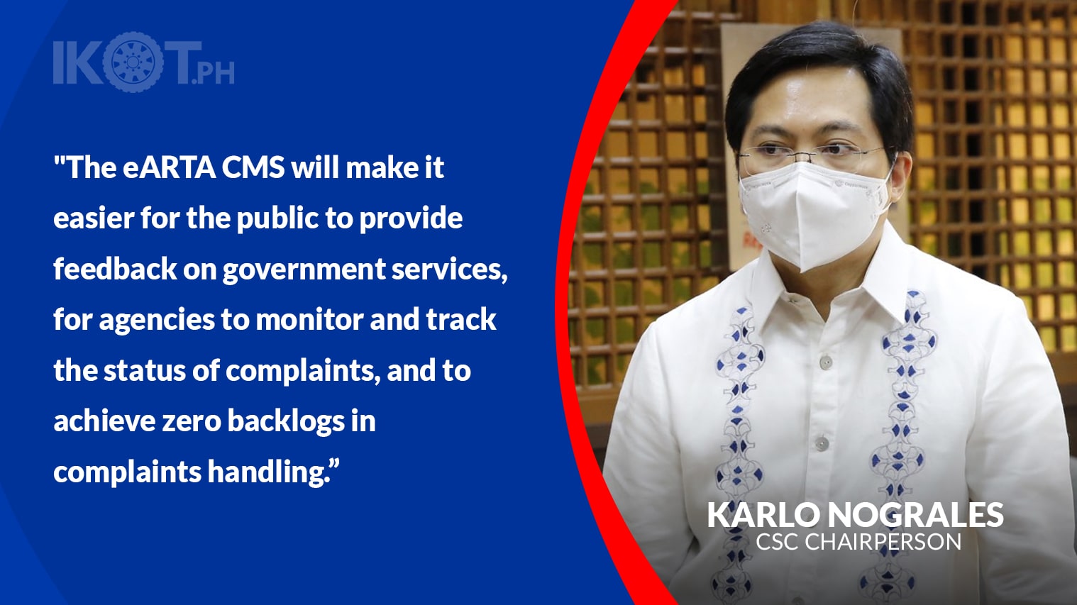 ARTA LAUDED FOR ROLLOUT OF COMPLAINTS MGMT SYSTEM — IKOT.PH