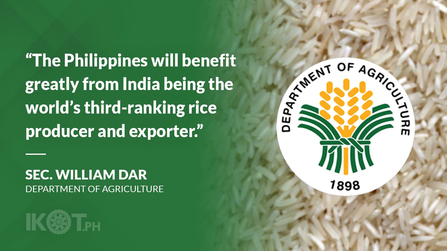 PH, INDIA RENEW AGRICULTURE PARTNERSHIP – DAR — IKOT.PH PH, INDIA RENEW AGRICULTURE PARTNERSHIP – DAR — IKOT.PH