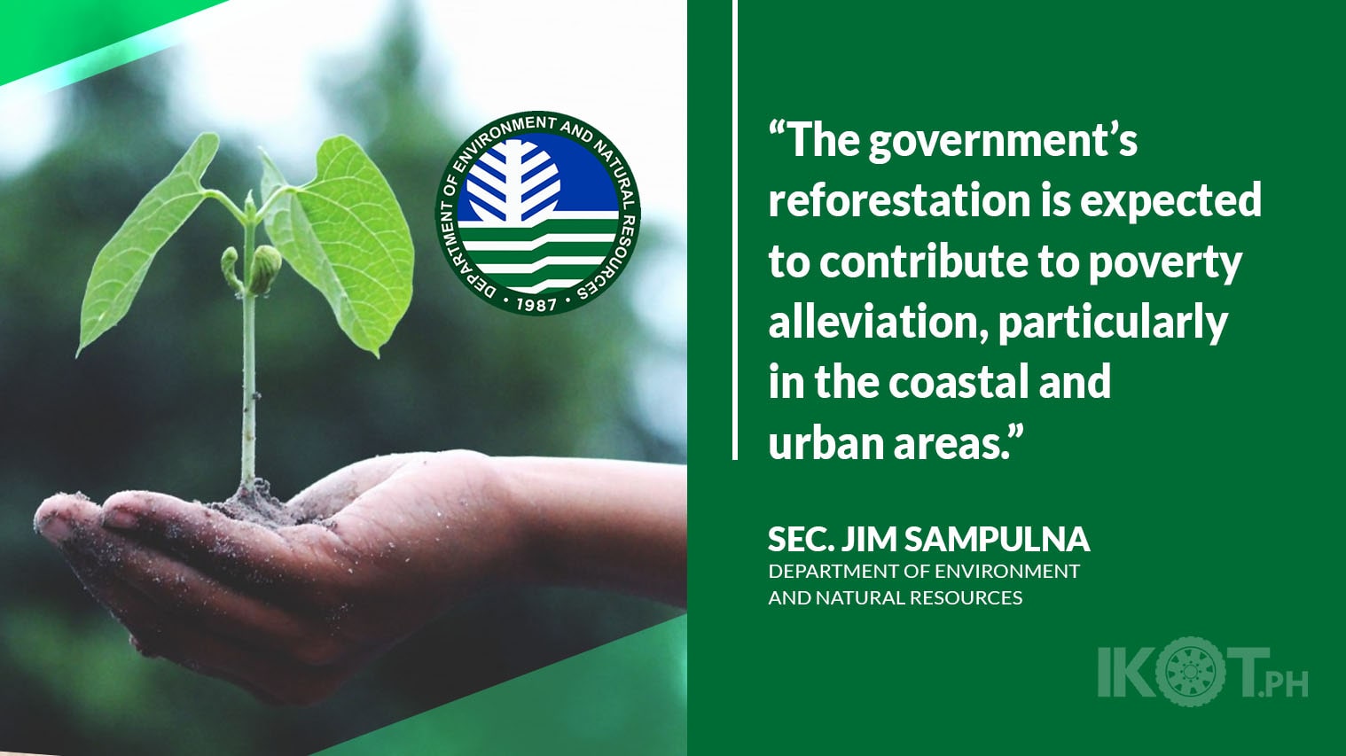 DENR PLANTS 150,000 TREES FOR ENVIRONMENT MONTH — IKOT.PH