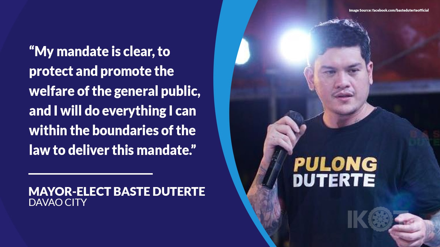 BASTE DUTERTE VOWS TO SUSTAIN DAVAO CITY DEV’T — IKOT.PH