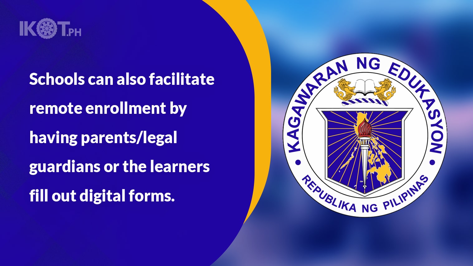 IN-PERSON CLASSES OPEN FOR REMOTE ENROLLMENT — IKOT.PH