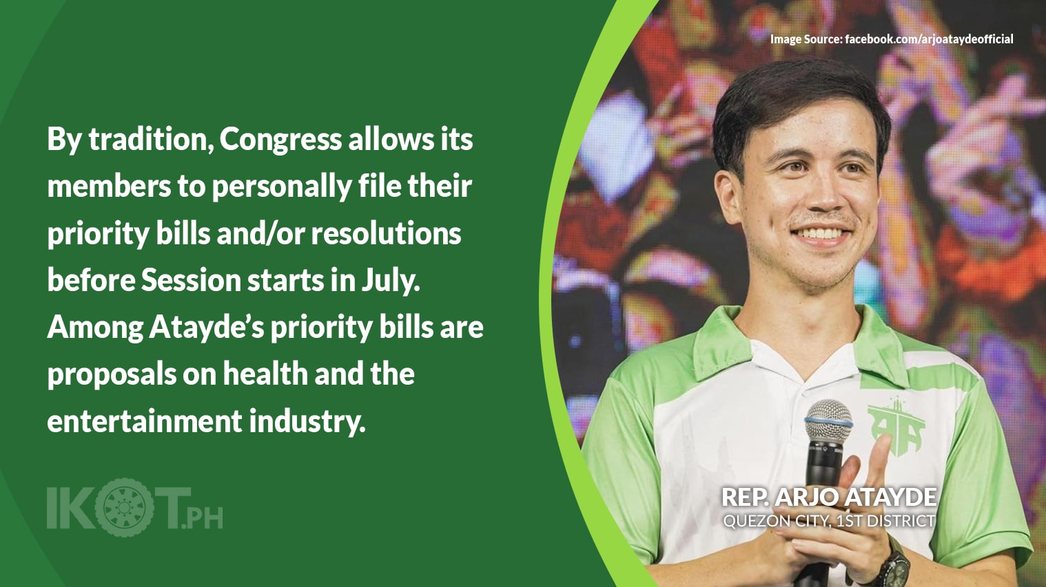 QC REP. ARJO ATAYDE FILES FIRST 6 PRIORITY BILLS — IKOT.PH