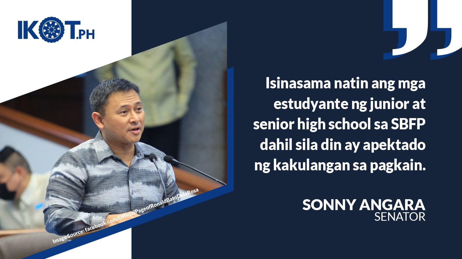 EXPAND SCHOOL-BASED FEEDING PROGRAM -- ANGARA — IKOT.PH