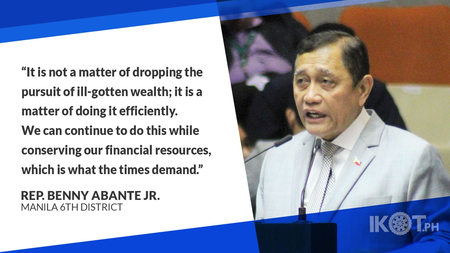 ABANTE BACKS ABOLITION OF PCGG — IKOT.PH