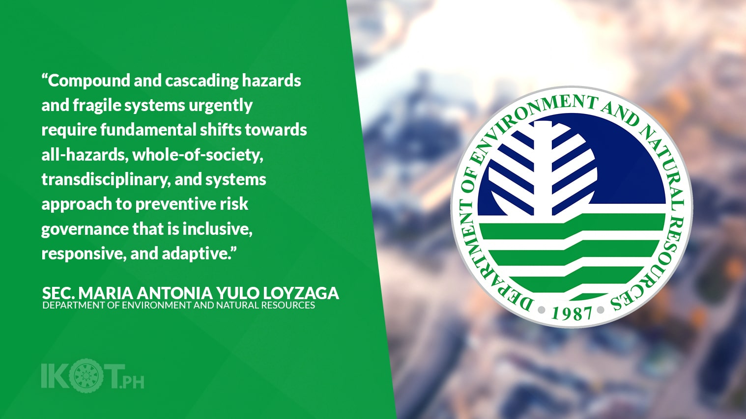 DENR VOWS: PH COMMITTED TO CLIMATE ACTION — IKOT.PH