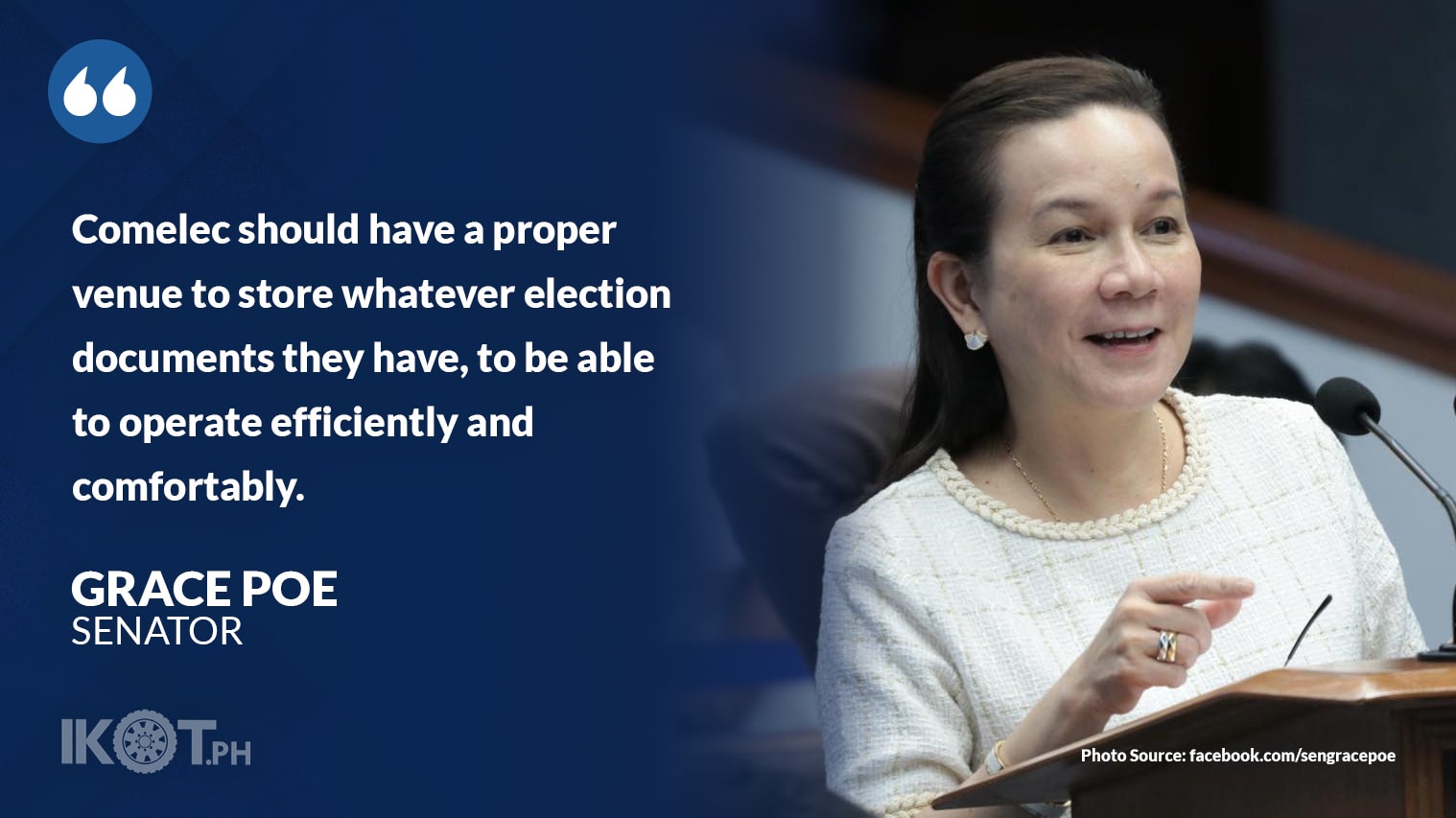 POE PUSHES FOR COMELEC NEW BUILDING FUNDING HIKE — IKOT.PH