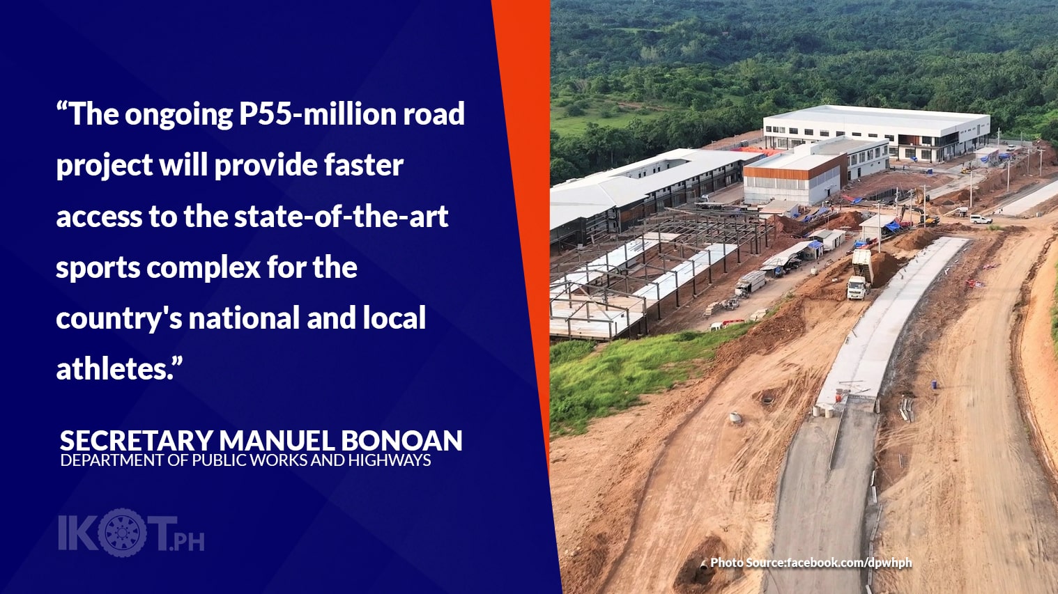 DPWH STARTS ROAD TO BATAAN SPORTS COMPLEX PROJECT — IKOT.PH
