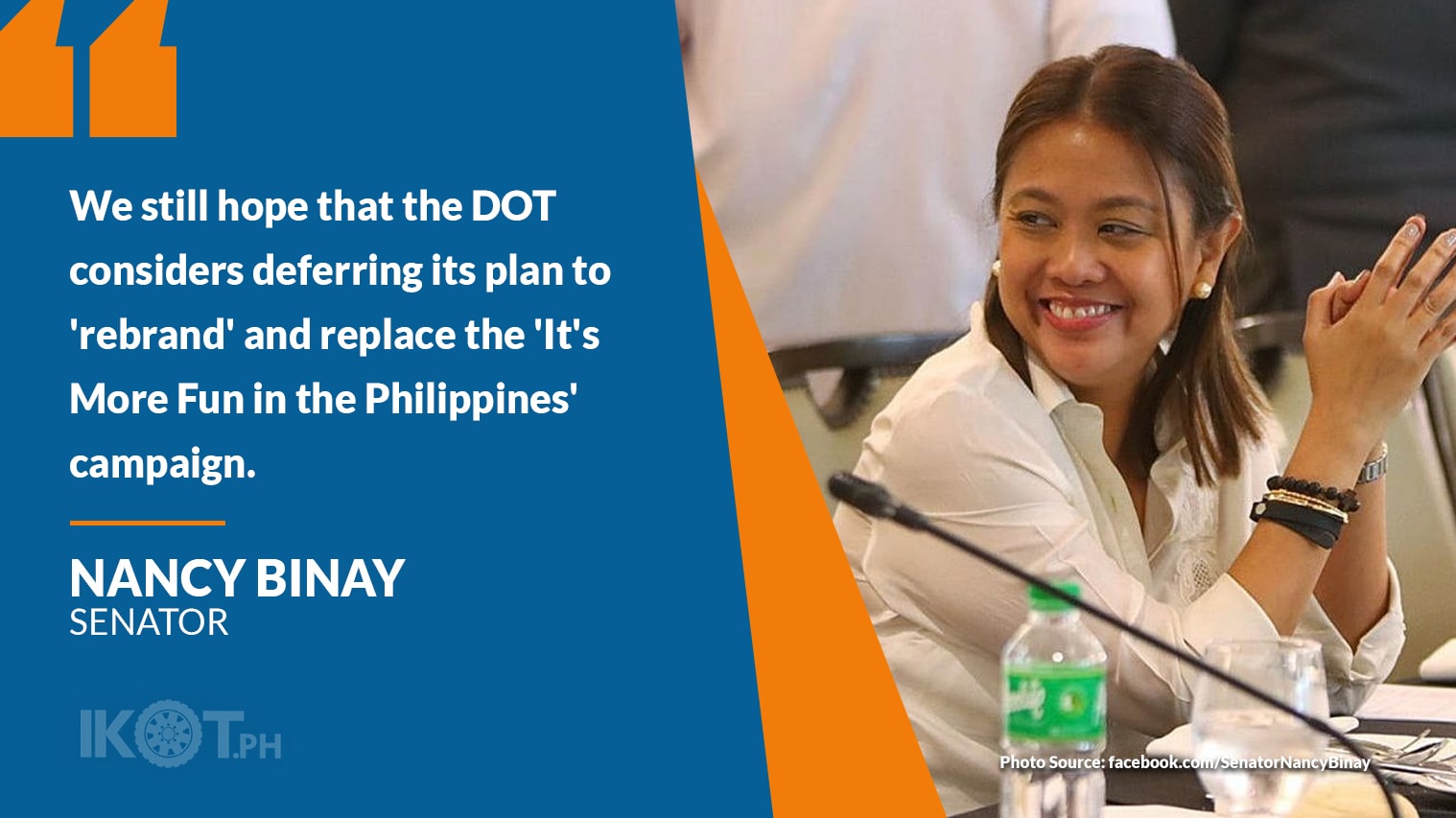 BINAY TO DOT: DEFER SLOGAN REBRAND — IKOT.PH
