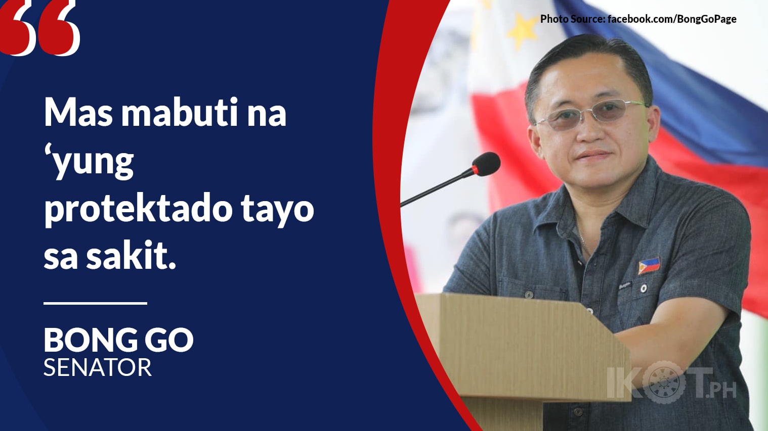 BONG GO URGES PINOYS TO GET VACCINATED VS COVID-19 — IKOT.PH