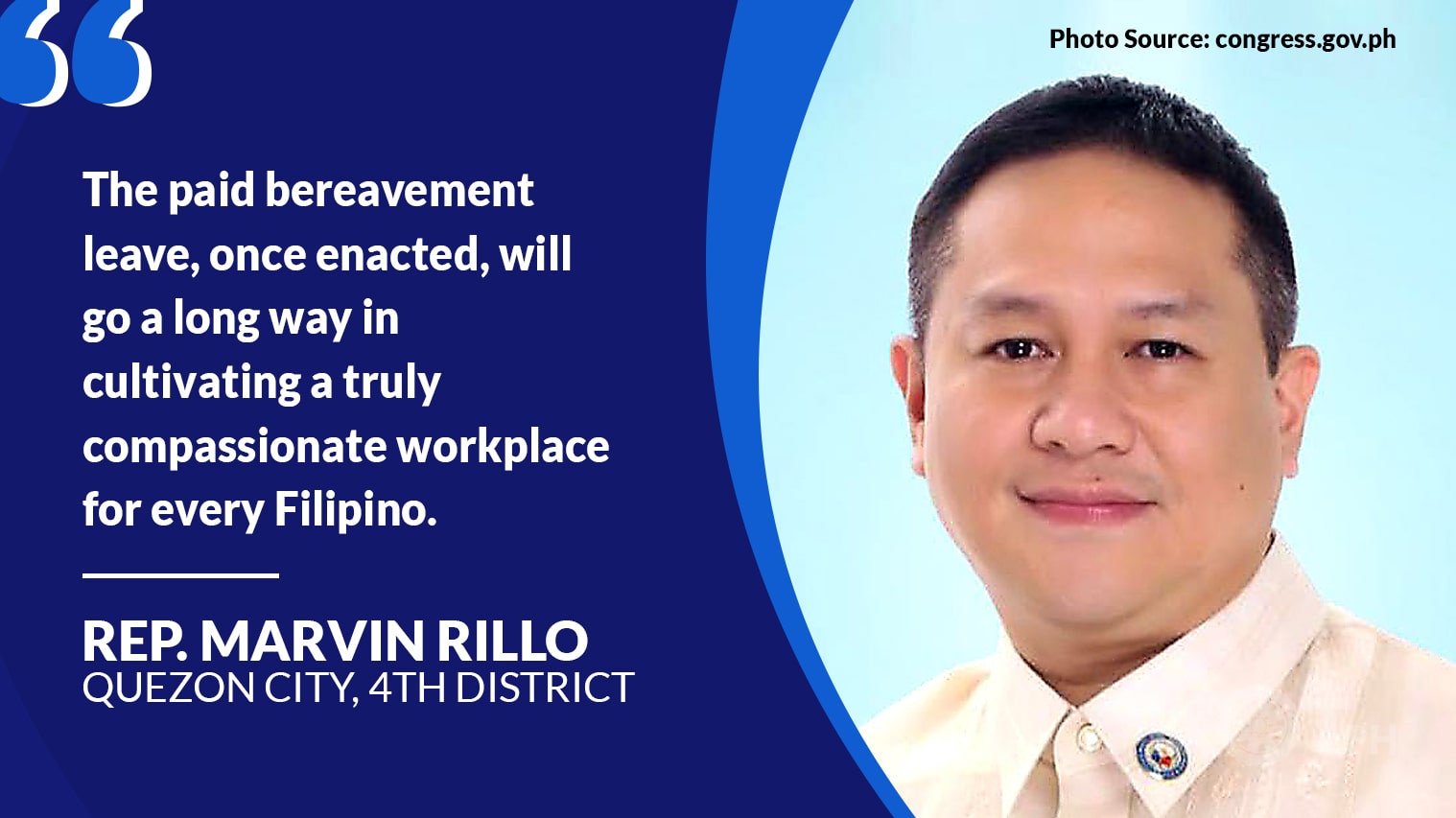 GIVE WORKERS 7 DAYS PAID BEREAVEMENT LEAVE – RILLO — IKOT.PH