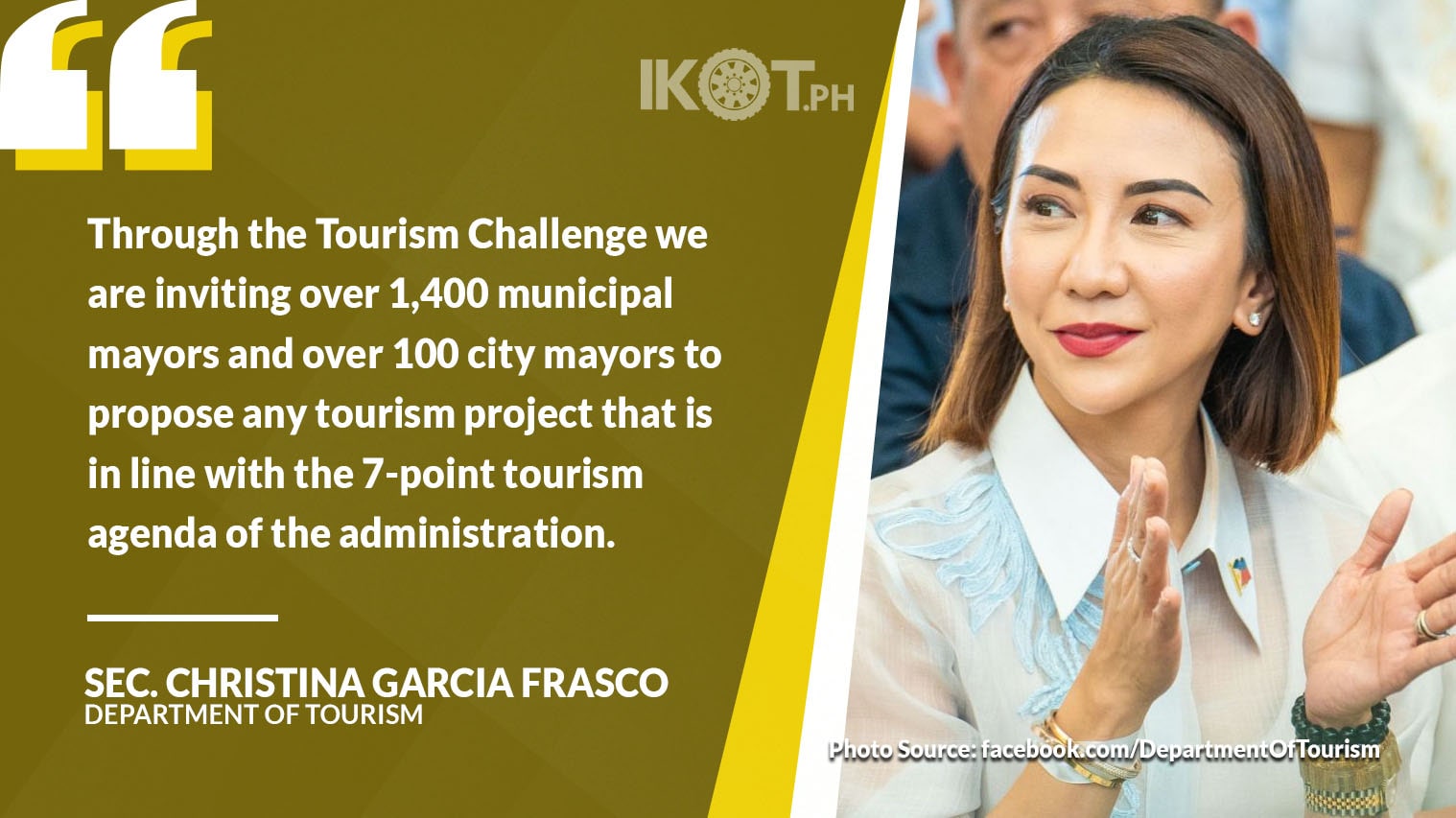DOT LAUNCHES ‘TOURISM CHAMPION CHALLENGE’ — IKOT.PH