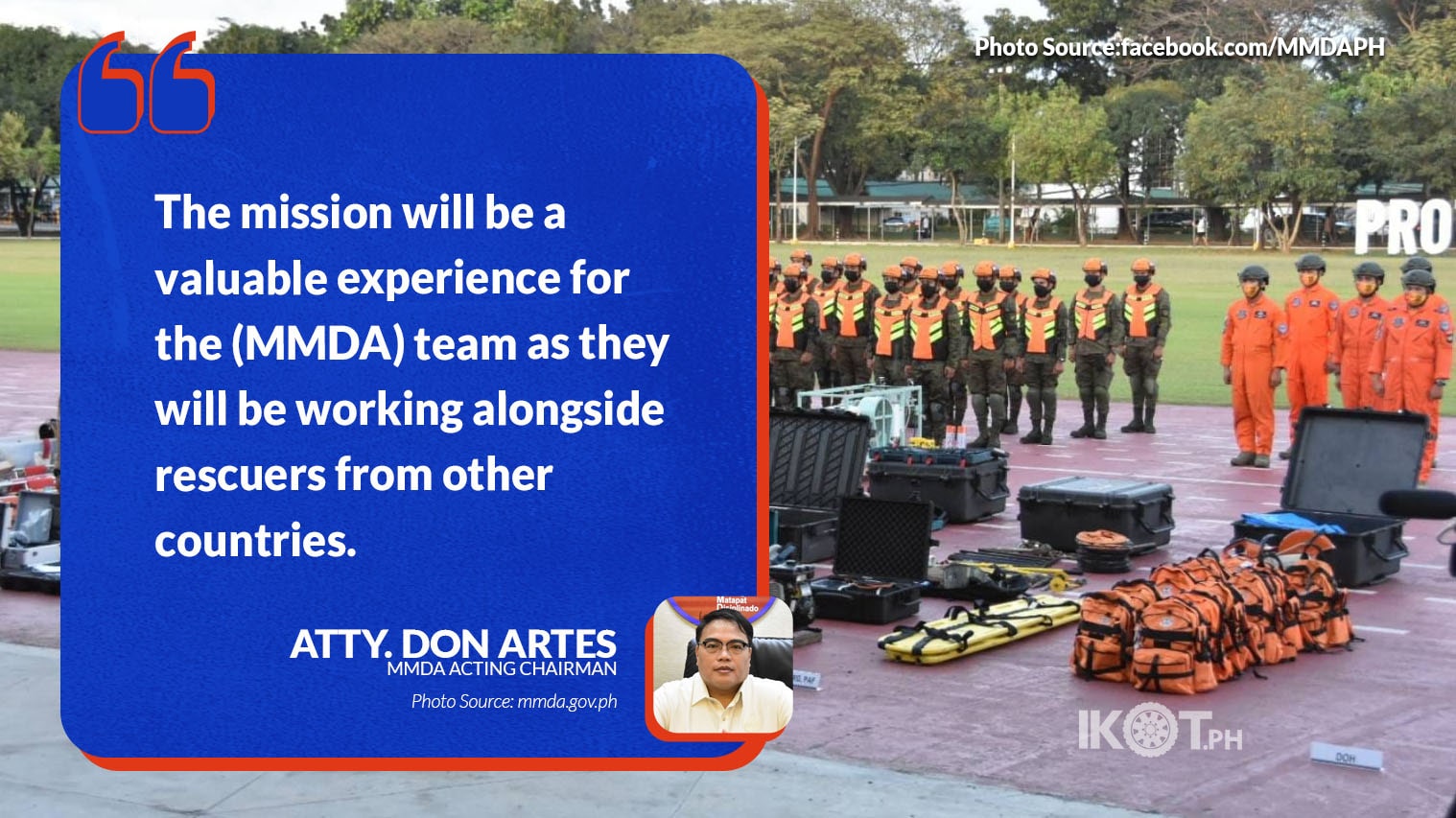 MMDA TO SEND HUMANITARIAN TEAM TO QUAKE-HIT TURKEY — IKOT.PH MMDA TO SEND HUMANITARIAN TEAM TO QUAKE-HIT TURKEY — IKOT.PH