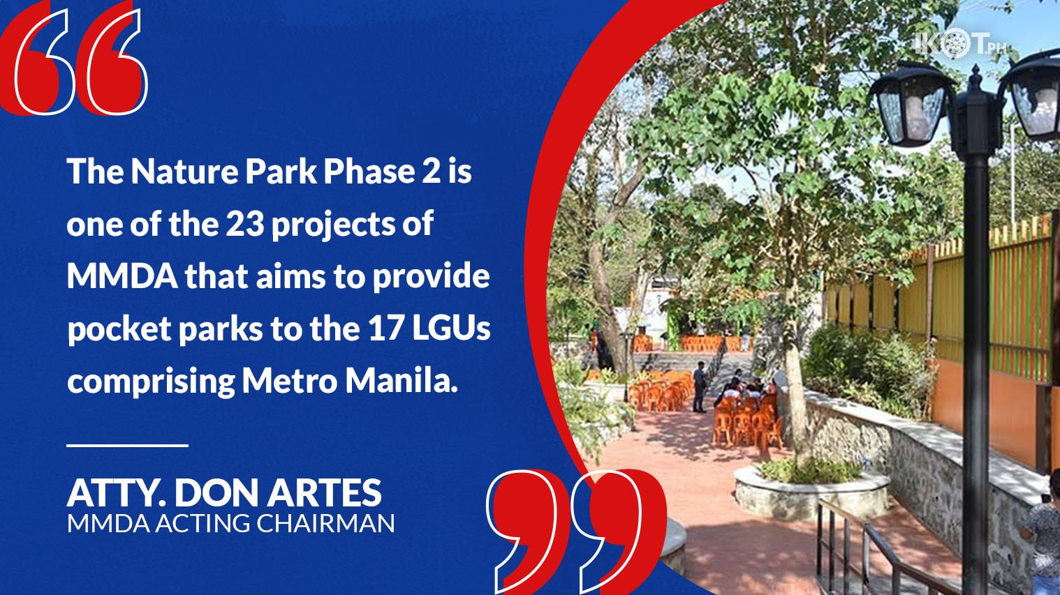 MMDA OPENS CALOOCAN ADOPT-A-PARK PROJECT PHASE 2 — IKOT.PH