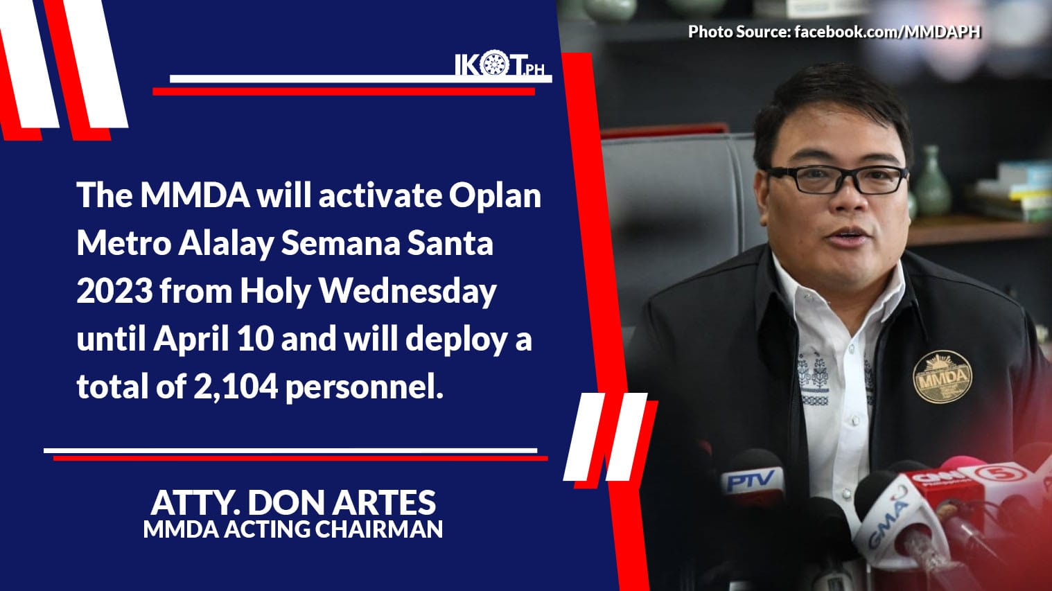 NO NUMBER CODING FROM APRIL 6 TO 10 – MMDA — IKOT.PH