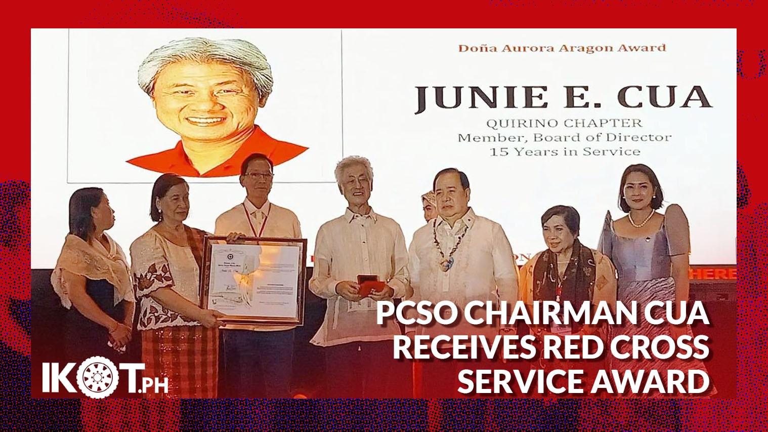 PCSO CHAIRMAN CUA RECEIVES RED CROSS SERVICE AWARD — IKOT.PH
