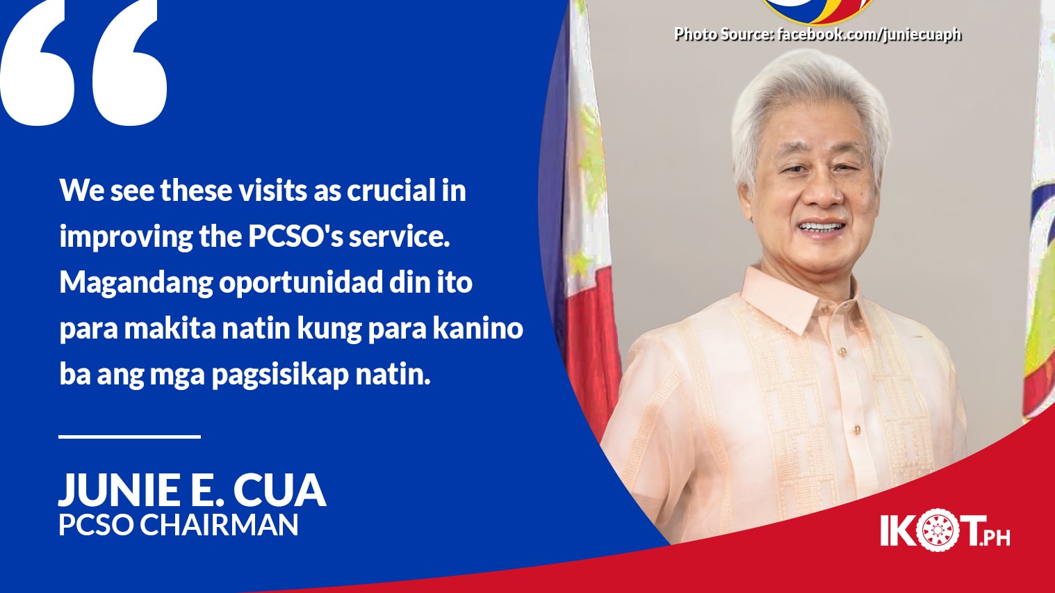 PCSO CHAIRMAN CUA VISITS PARTNER WELFARE HOME — IKOT.PH