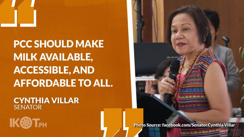 CYNTHIA VILLAR BATS FOR CARABAO MILK PRODUCTION — IKOT.PH