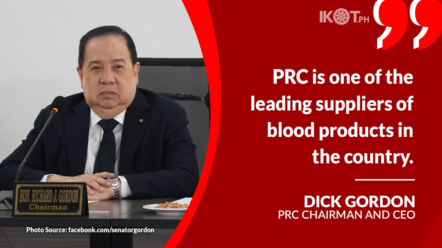 PRC’S BLOOD PRODUCTS BENEFIT OVER 79,000 PATIENTS — IKOT.PH