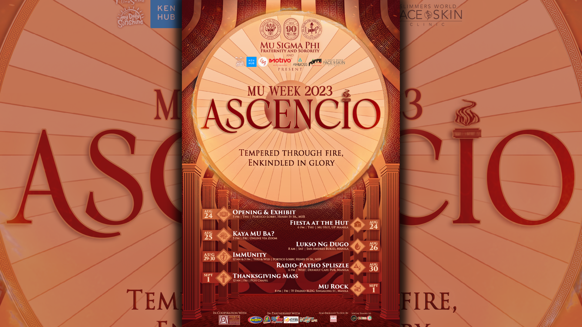 MU WEEK 2023: ASCENCIO - TEMPERED THROUGH FIRE, ENKINDLED IN GLORY ...