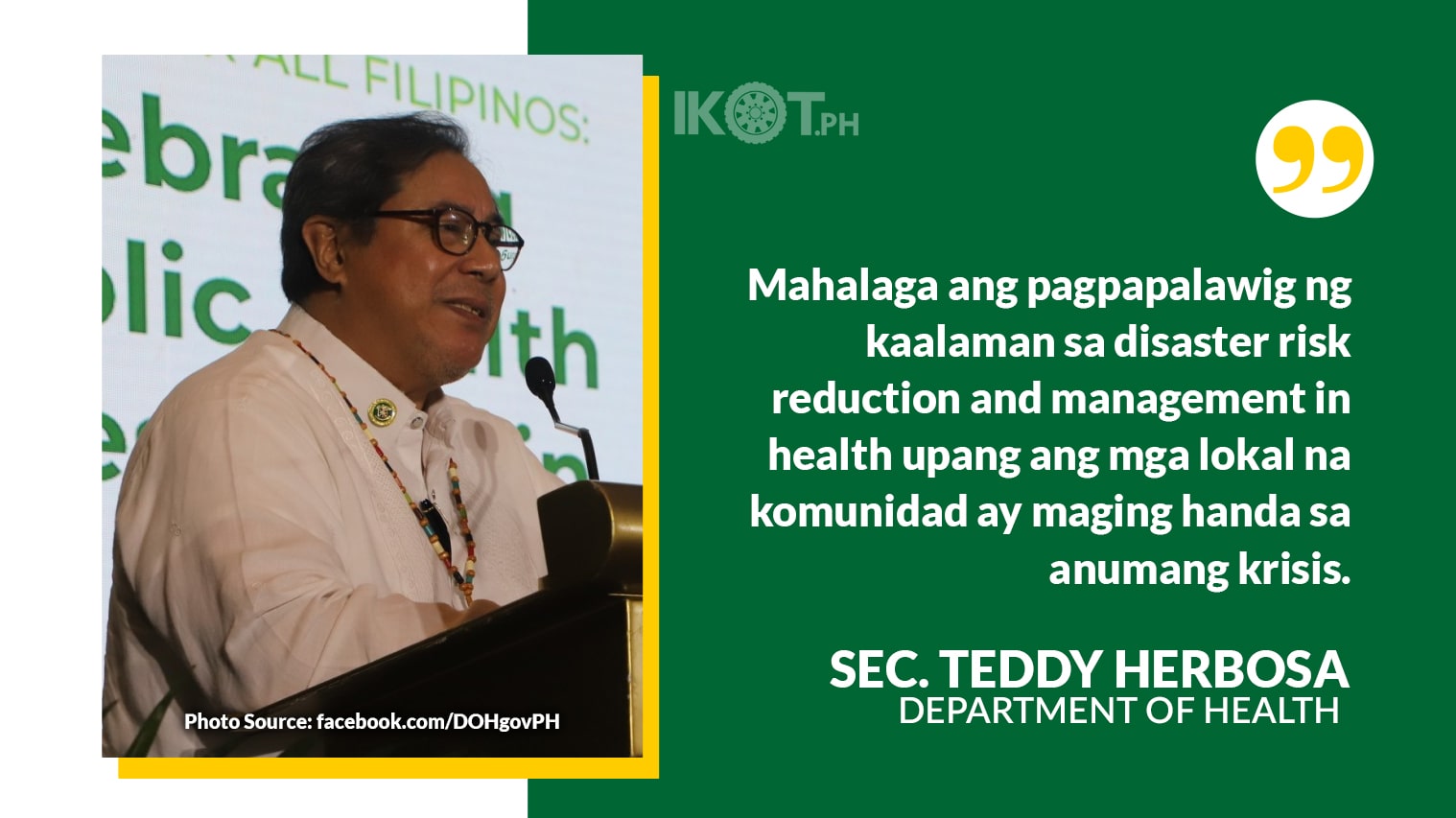 DOH BOOSTS DISASTER RISK REDUCTION TRAININGS — IKOT.PH