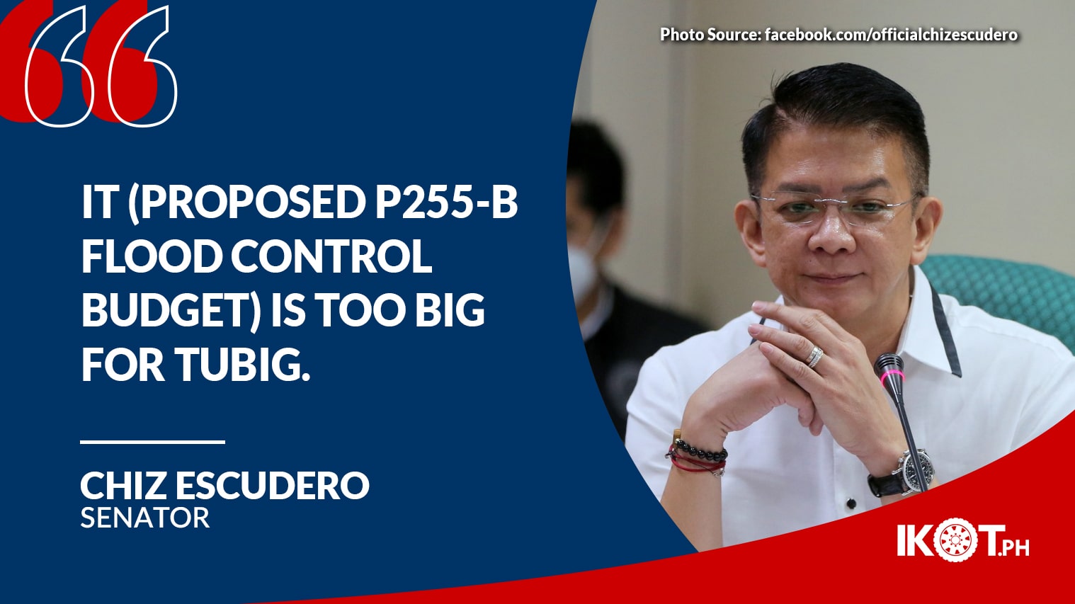 Escudero Wants P255 B Flood Control Budget Slashed — Ikot Ph