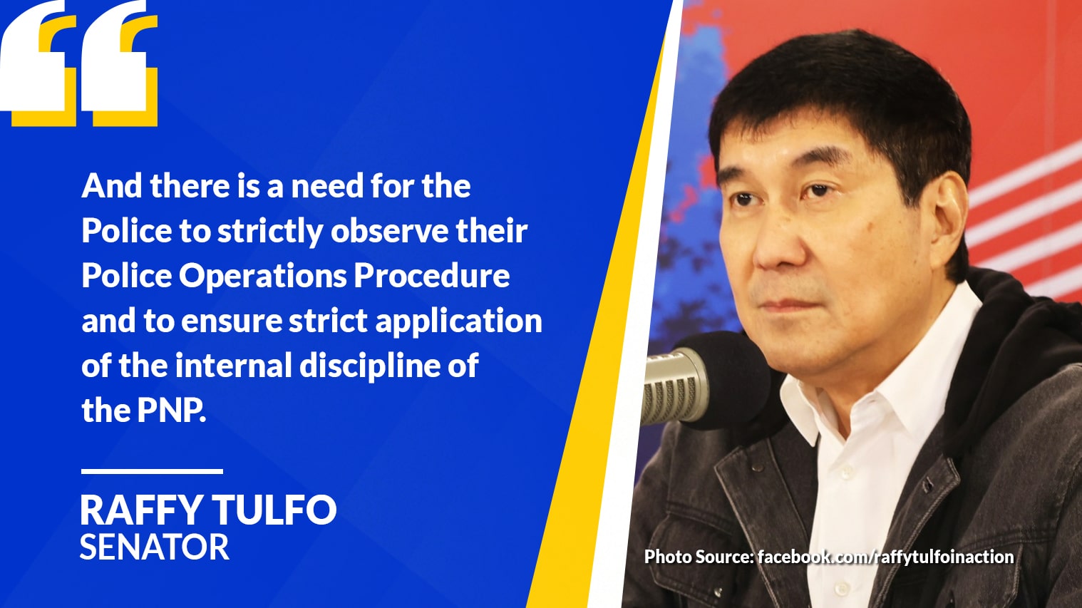 TULFO WANTS SENATE PROBE ON POLICE OPERATIONS — IKOT.PH