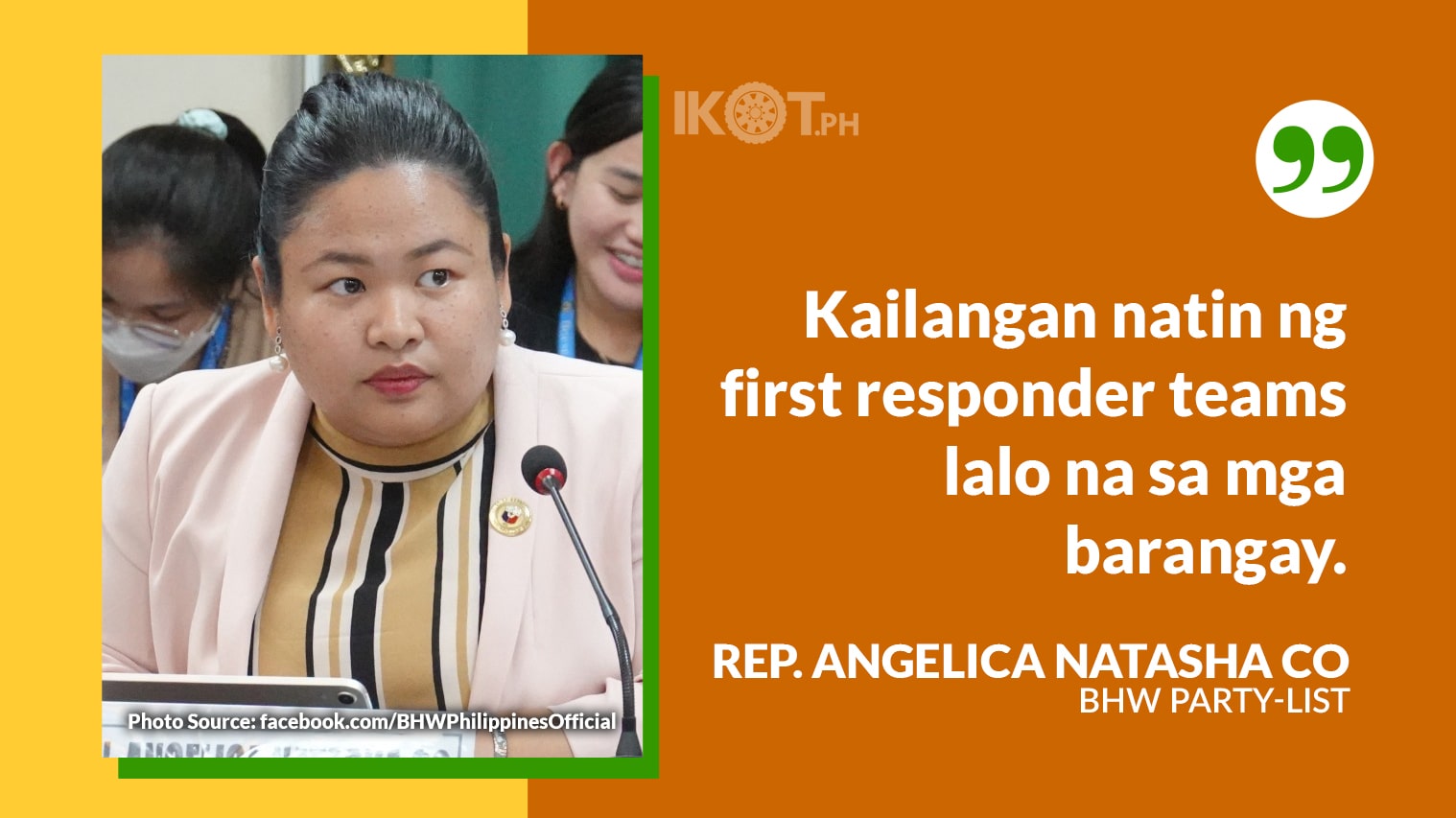 BHW PARTY LIST: TRAIN BARANGAY FIRST RESPONDERS — IKOT.PH