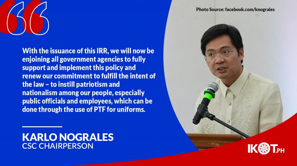 CSC: USE PH TROPICAL FABRICS IN GOV’T UNIFORMS — IKOT.PH