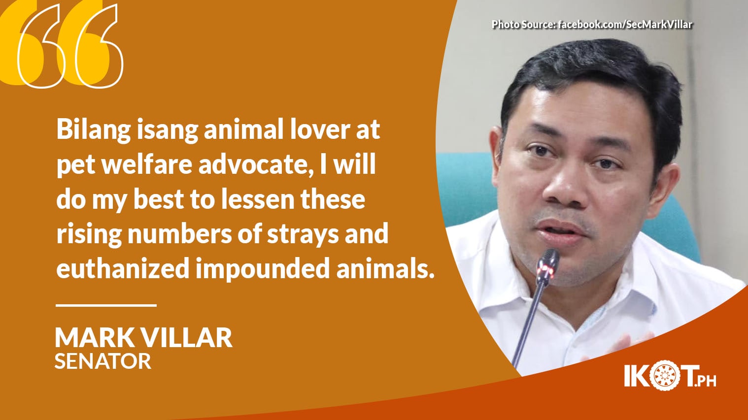 MARK VILLAR FILES BILL FOR HOMELESS, STRAY ANIMALS — IKOT.PH