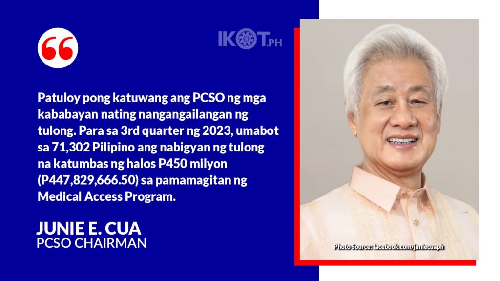 OVER 70K PINOYS HELPED BY P450M PCSO MEDICAL AID — IKOT.PH