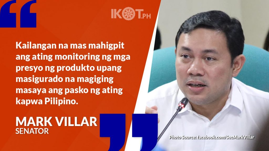 MARK VILLAR JOINS DTI NOCHE BUENA PRICE WATCH — IKOT.PH