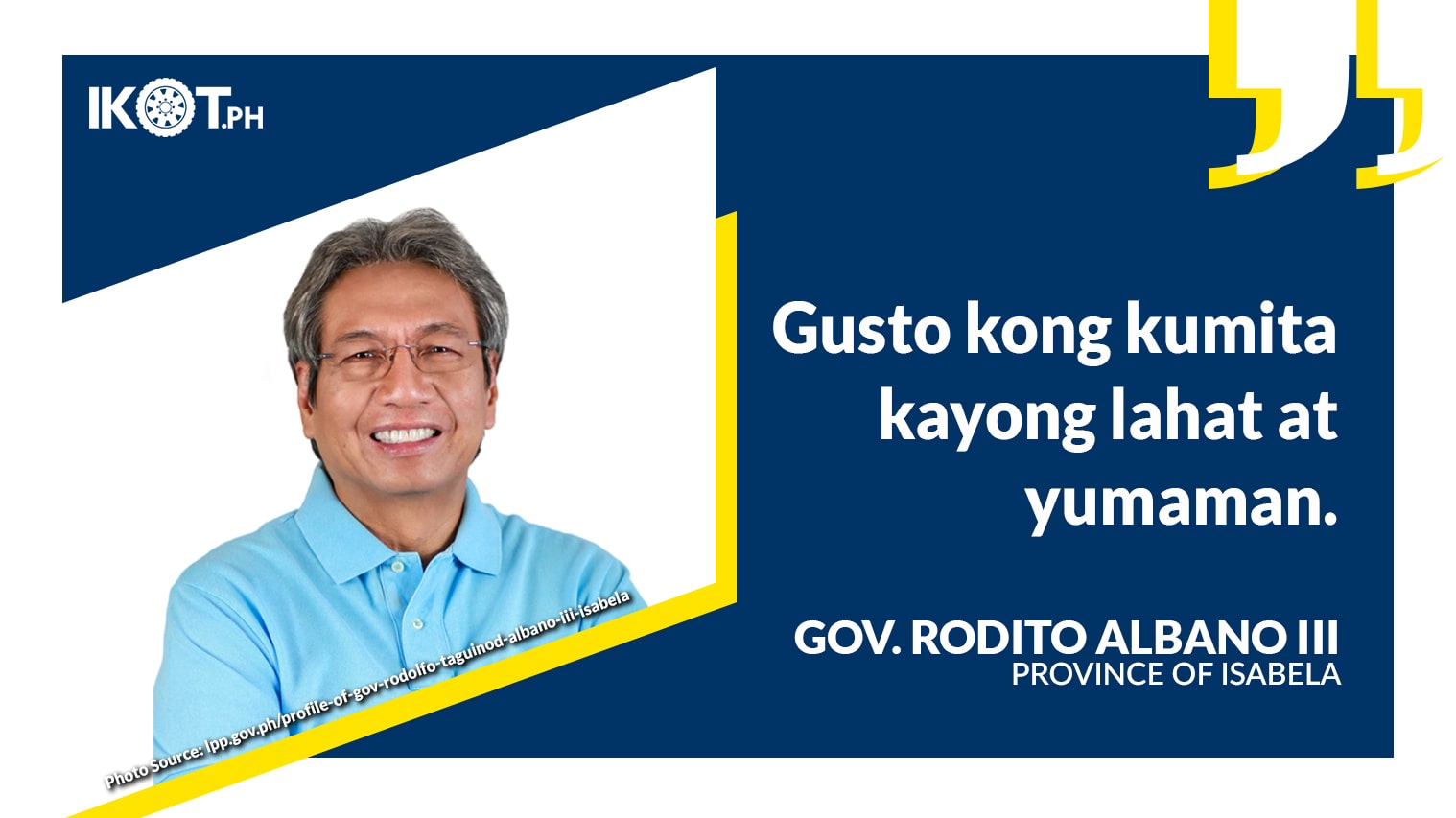 ALBANO GIVES CASH AID TO LUNA, ISABELA RESIDENTS — IKOT.PH