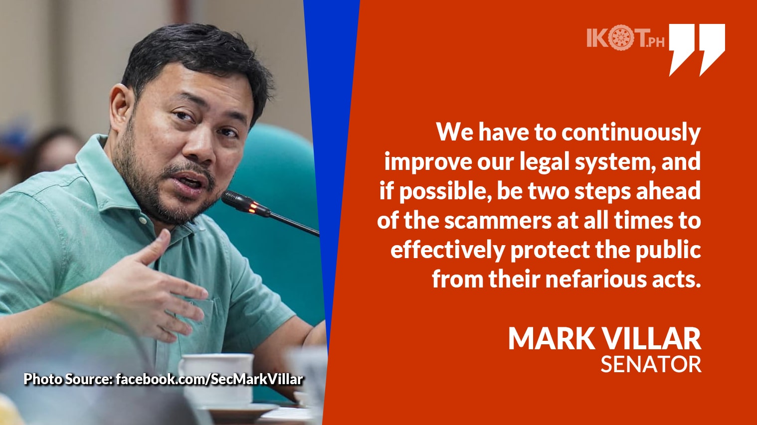 MARK VILLAR CLOSES SENATE PROBE ON ONLINE SCAMS — IKOT.PH
