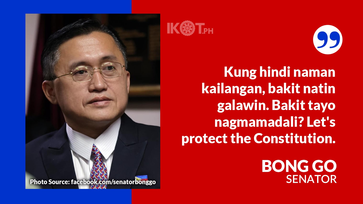 BONG GO: DON’T SUSPEND VOTER’S REGISTRATION — IKOT.PH