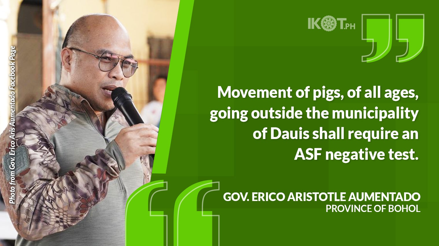 BOHOL TO REMOVE ASF CHECKPOINTS AT DAUIS BRIDGE — IKOT.PH