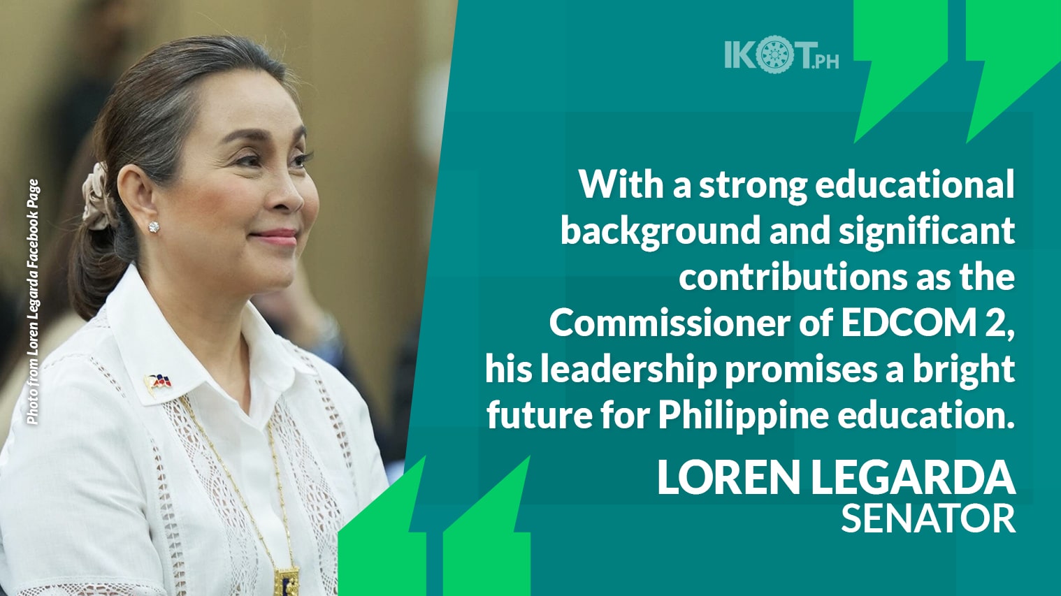 LEGARDA HAILS ANGARA’S APPOINTMENT AS DEPED CHIEF — IKOT.PH