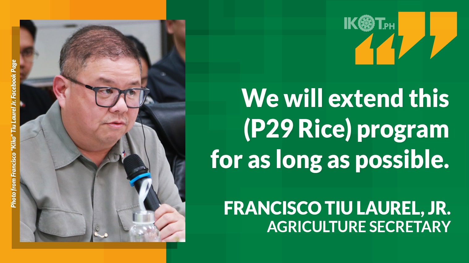 DA BRINGS P29 RICE PROGRAM TO CAVITE, LAGUNA — IKOT.PH