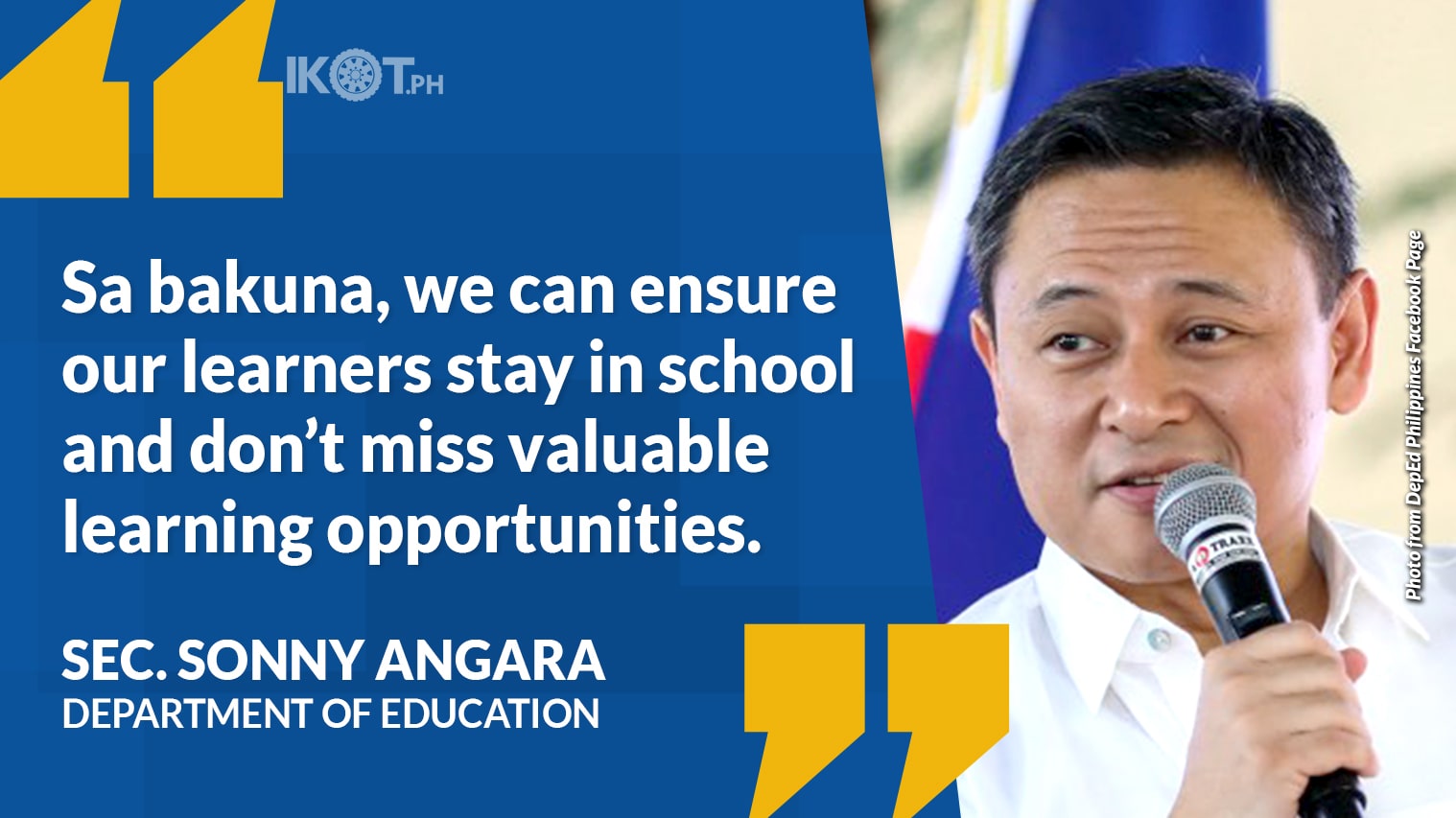 DEPED, DOH LAUNCH ‘BAKUNA ESKWELA’ — IKOT.PH DEPED, DOH LAUNCH ‘BAKUNA ESKWELA’ — IKOT.PH