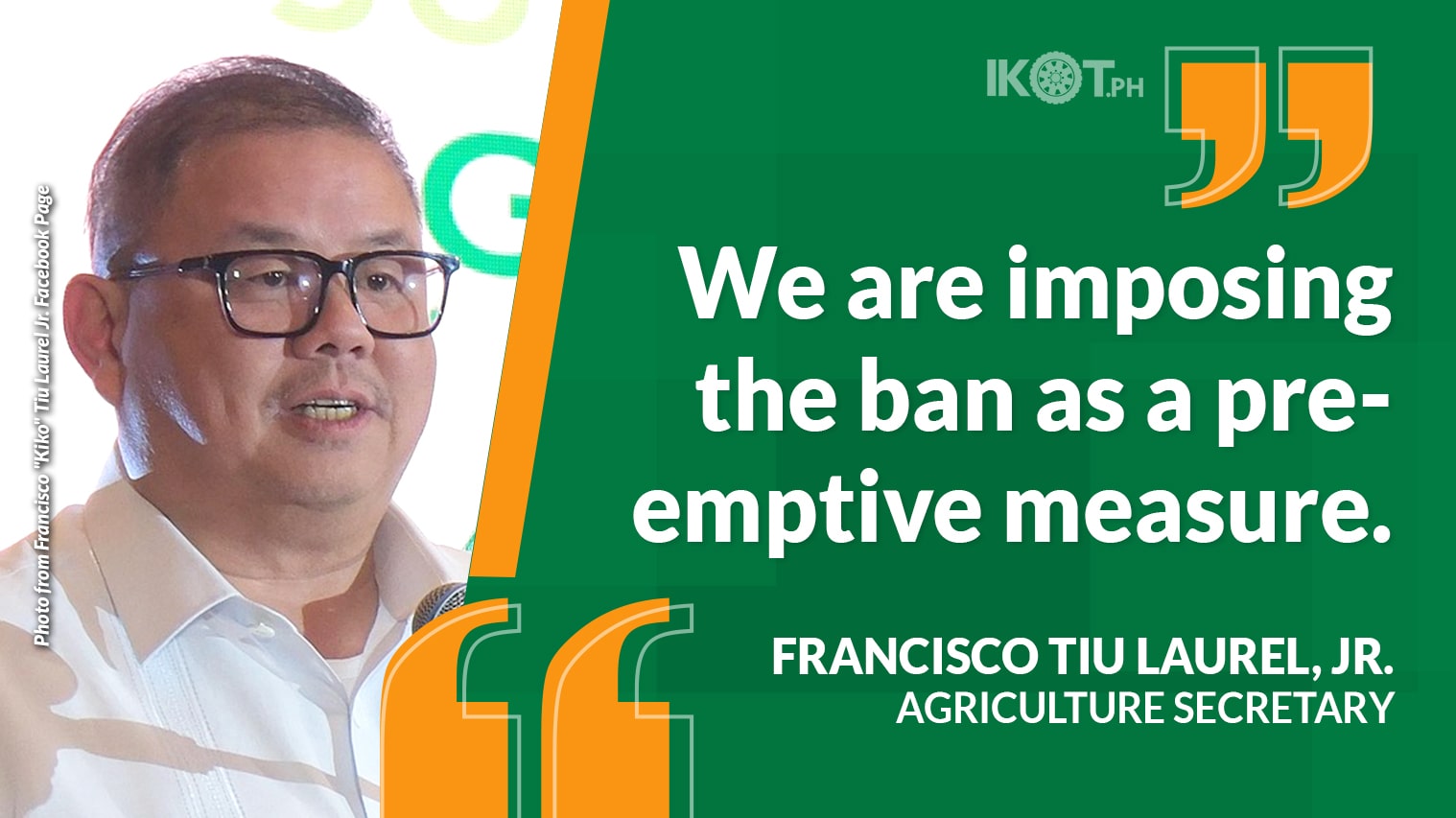 DA BANS POULTRY PRODUCTS FROM FRANCE — IKOT.PH