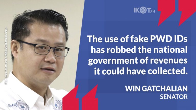 GATCHALIAN: PROBE FAKE PWD IDENTIFICATION CARDS — IKOT.PH