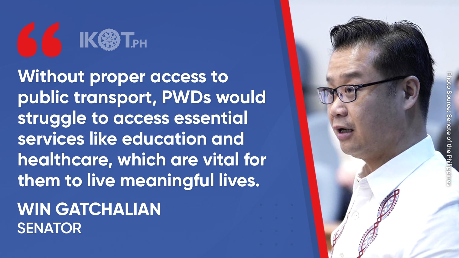 BETTER PWD ACCESS TO PUBLIC TRANSPORT PUSHED — IKOT.PH