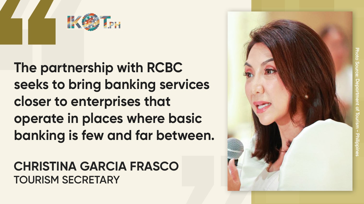 DOT, RCBC TO GIVE UNDERSERVED TOURIST AREAS ATM GO — IKOT.PH