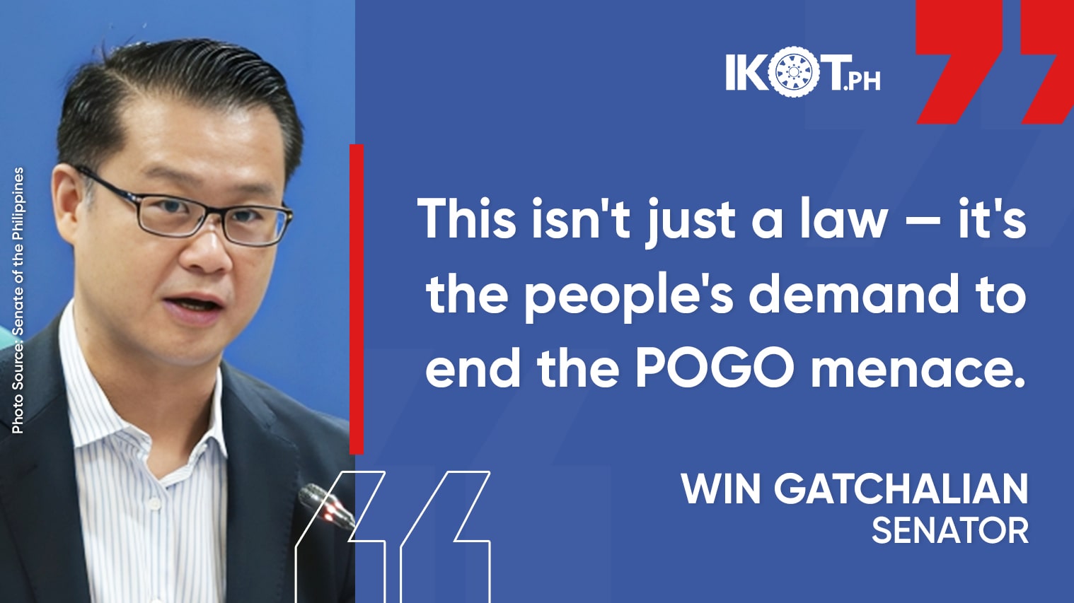 BILL BANNING POGO OPERATIONS IN PH GETS SENATE NOD — IKOT.PH