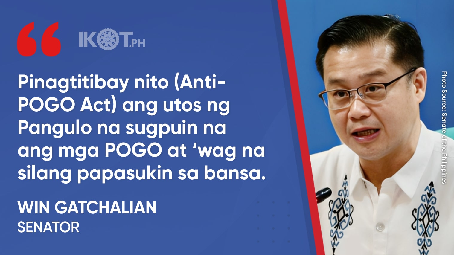 ANTI-POGO ACT CLOSER TO BEING A LAW – GATCHALIAN — IKOT.PH